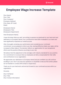 What is an Employee Wage Increase Letter? [+ Template]